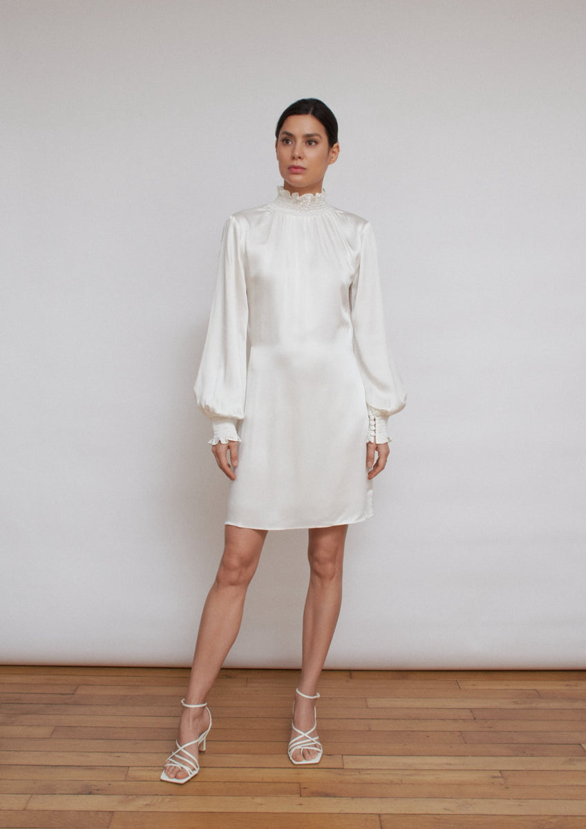 THE C.J DRESS - White elegant short dress – Vanessa Cocchiaro