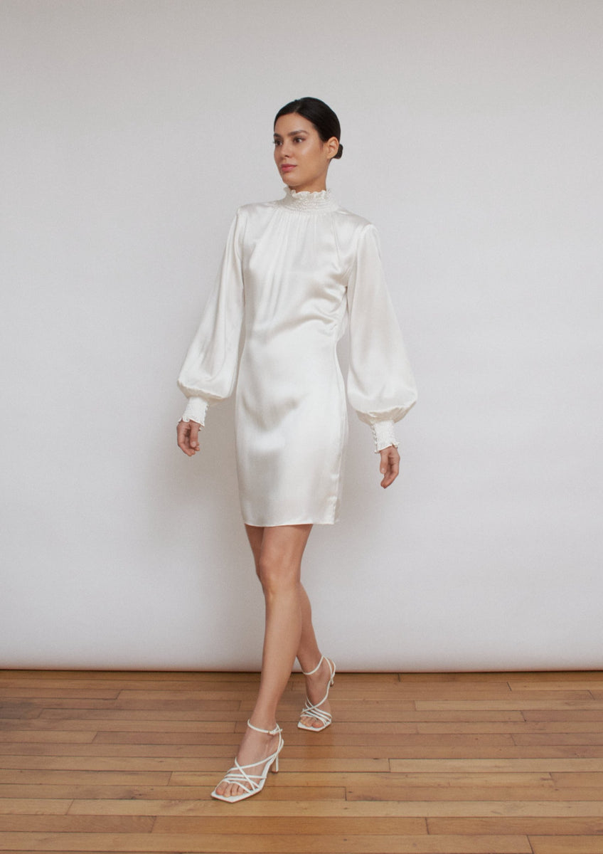 THE C.J DRESS - White elegant short dress – Vanessa Cocchiaro